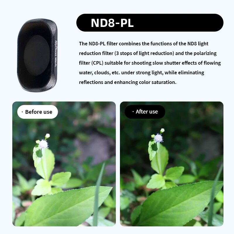 ND8-PL фильтр NiYi для DJI OSMO Pocket 3/4