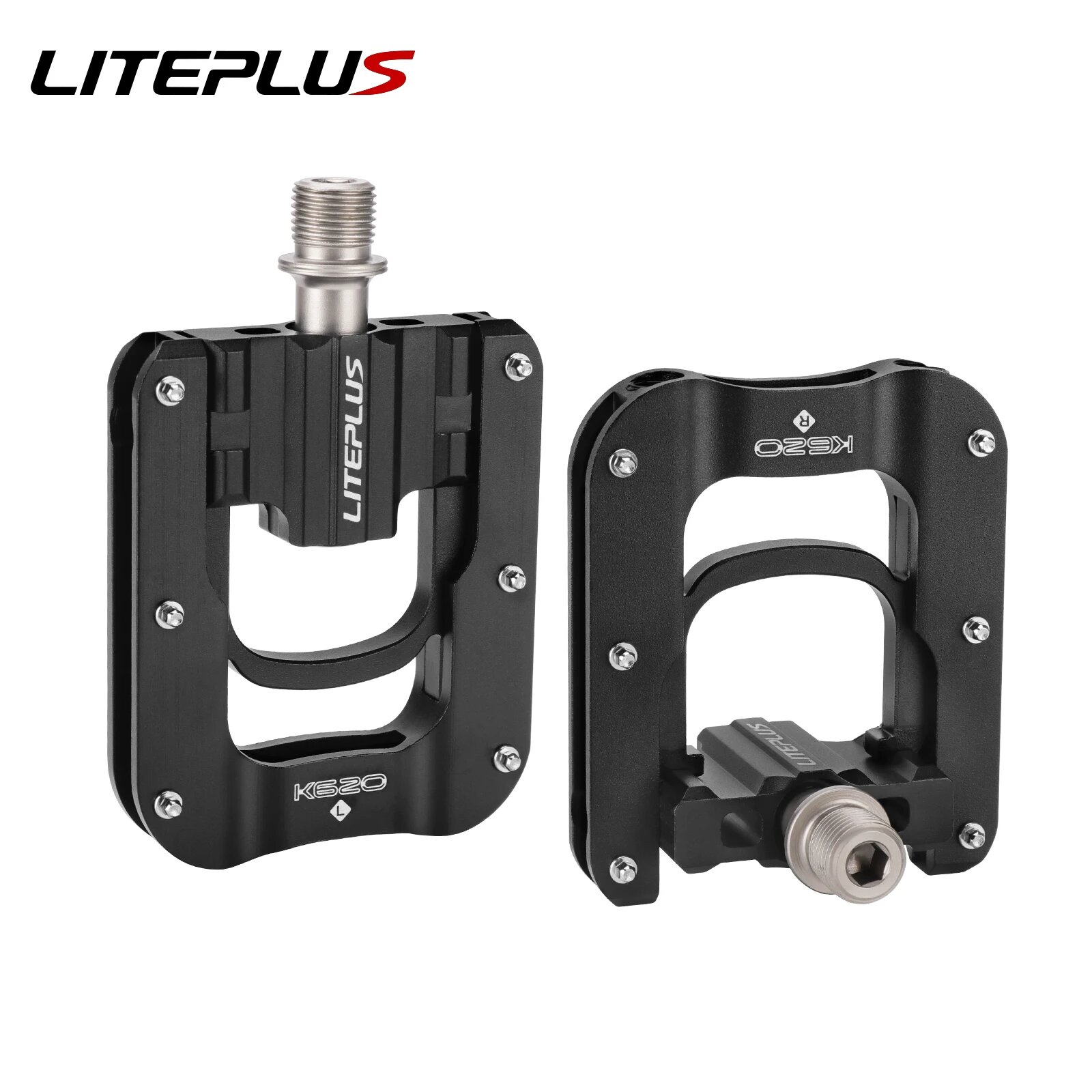Складные педали Liteplus Ultralight K620 3 подшипника Черный, K620 Black