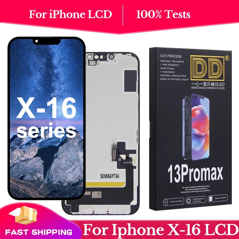 OLED-дисплей для iPhone 16 Pro(hard DD), 17, 12, 13, 14, 15 Pro Max