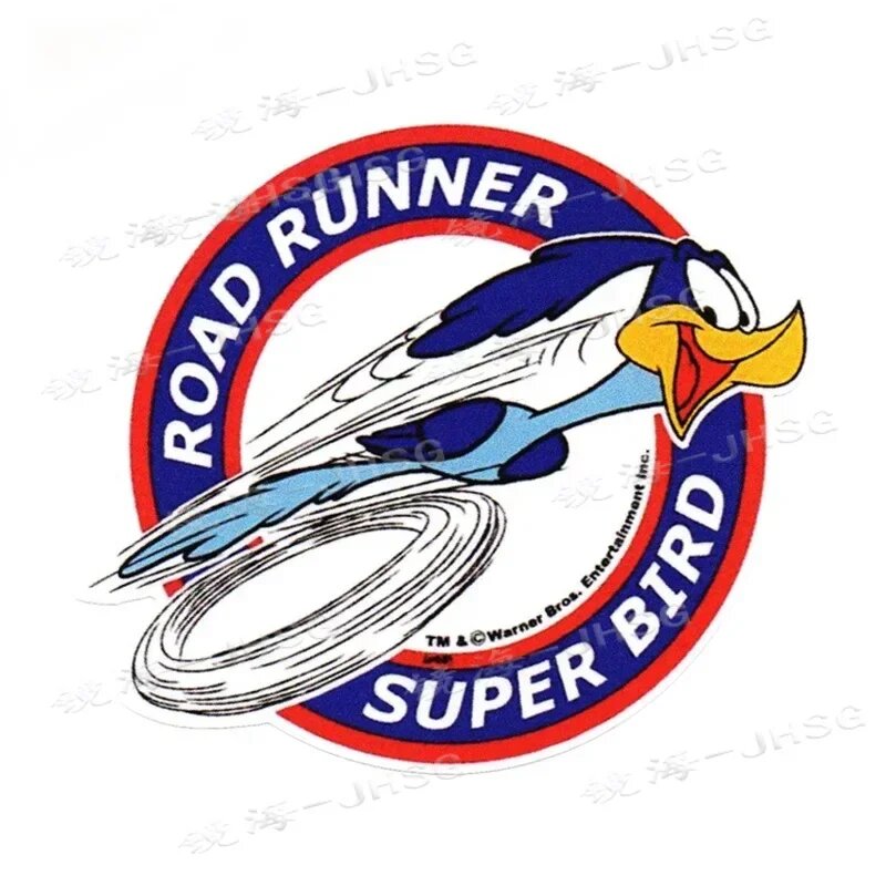 Наклейка ROAD RUNNER нового дизайна, для автомобиля, лобового стекла, бампера, мотоциклетного шлема, винил KK