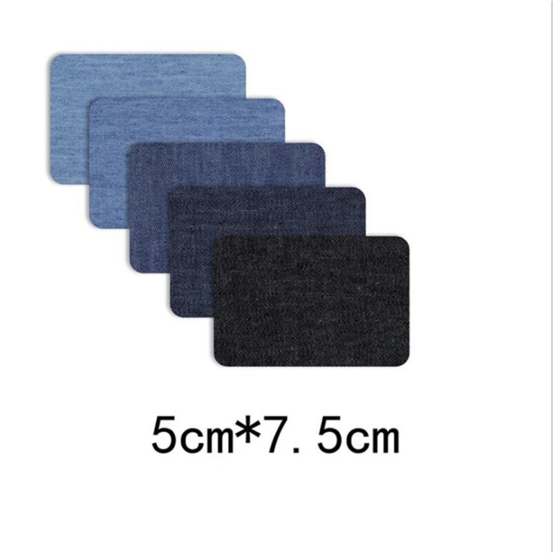 Набор нашивок для джинсов 5x7.5 см, темно-синий, Rectangle S