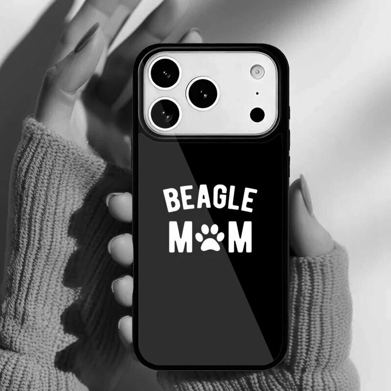 Чехол для iPhone 17 Pro Max "Beagle Mom" черный, TN045549