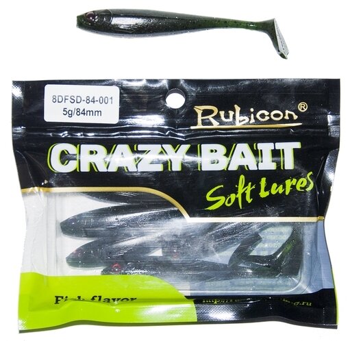 Съедобная силиконовая приманка RUBICON Crazy Bait DFSD 5g, 84mm, цвет 001