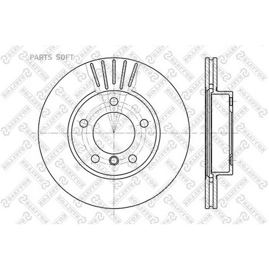 Диск тормозной передни BMW E36/E46 1.8-2.5D M42-M52 91>, Brilliance от официального дистрибьютора, STELLOX, артикул 60201521VSX