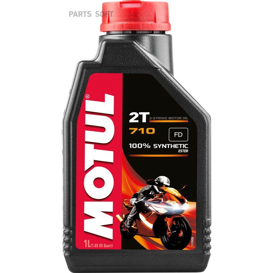 Масло моторное для мото MOTUL 1л синтетика 710 ТС, FD, L-EGD 2Т от официального дистрибьютора, MOTUL, артикул 104034