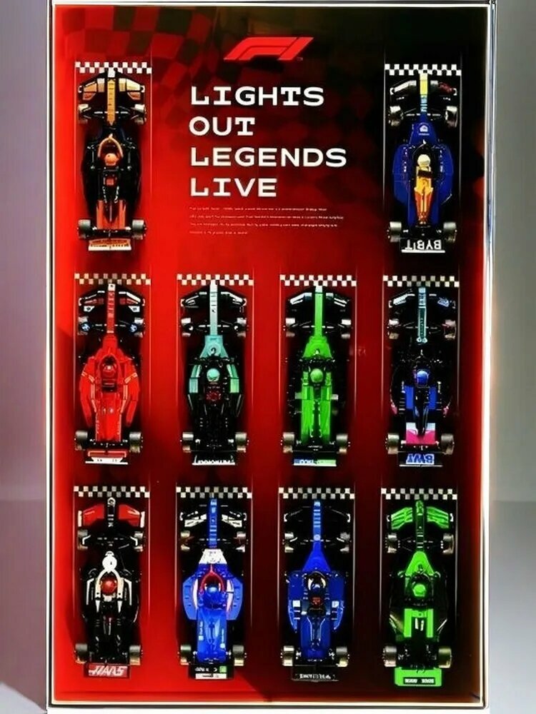 Подвес для картин, постеров и фото, 50 × 80 cm, Подходит для серии Mini F1 lego, Красный, без светового эффекта