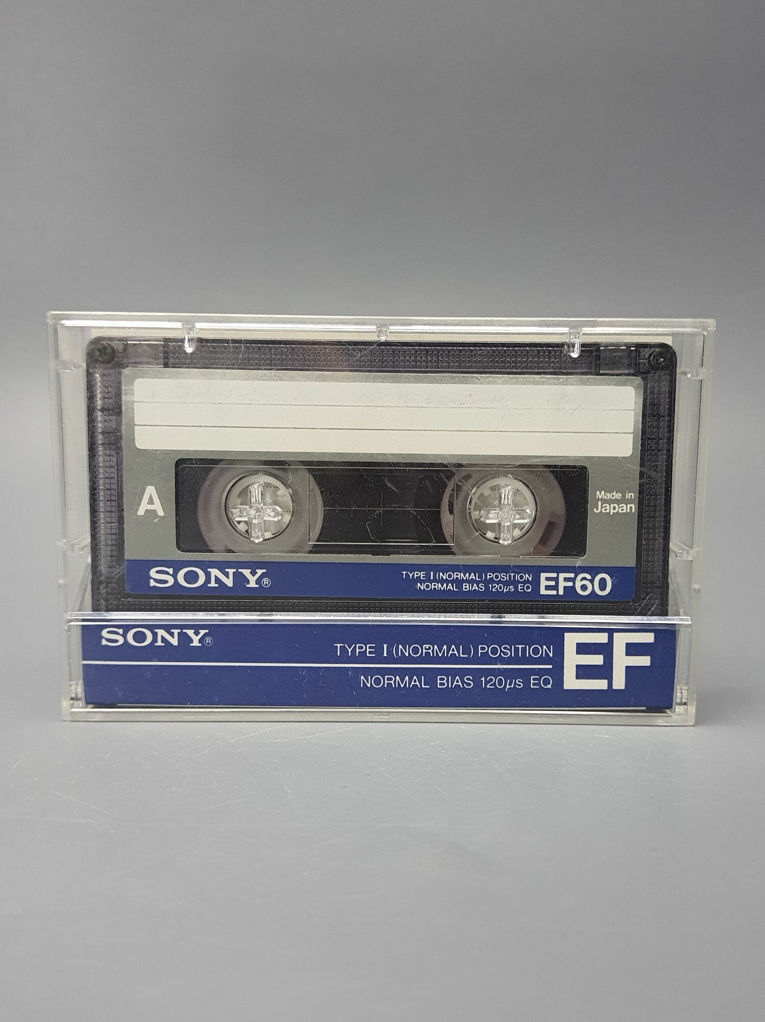 Аудиокассета Sony super EF 60 type I, 1990 г