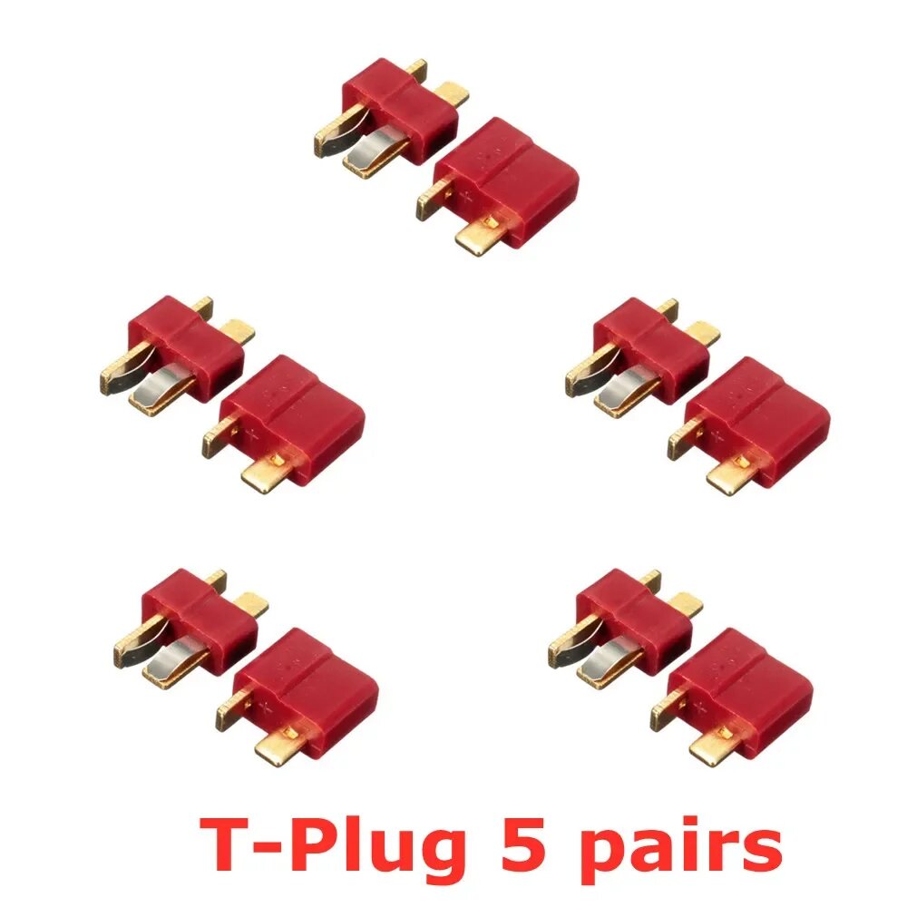 XT60 XT30 XT90 разъемы для RC аккумуляторов Красный, T plug 5 pairs