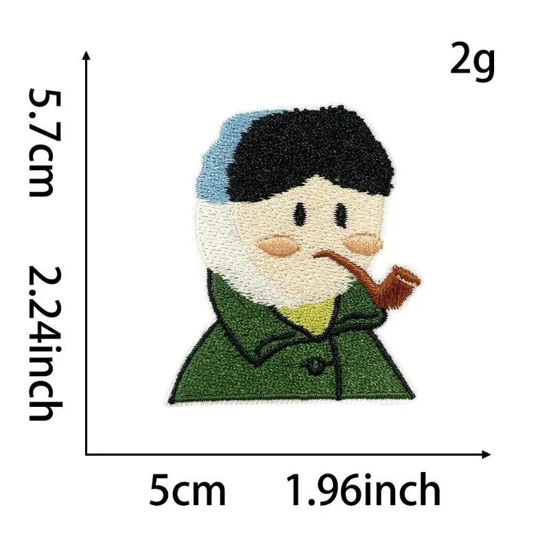 Вышитые нашивки Ван Гога 1pc