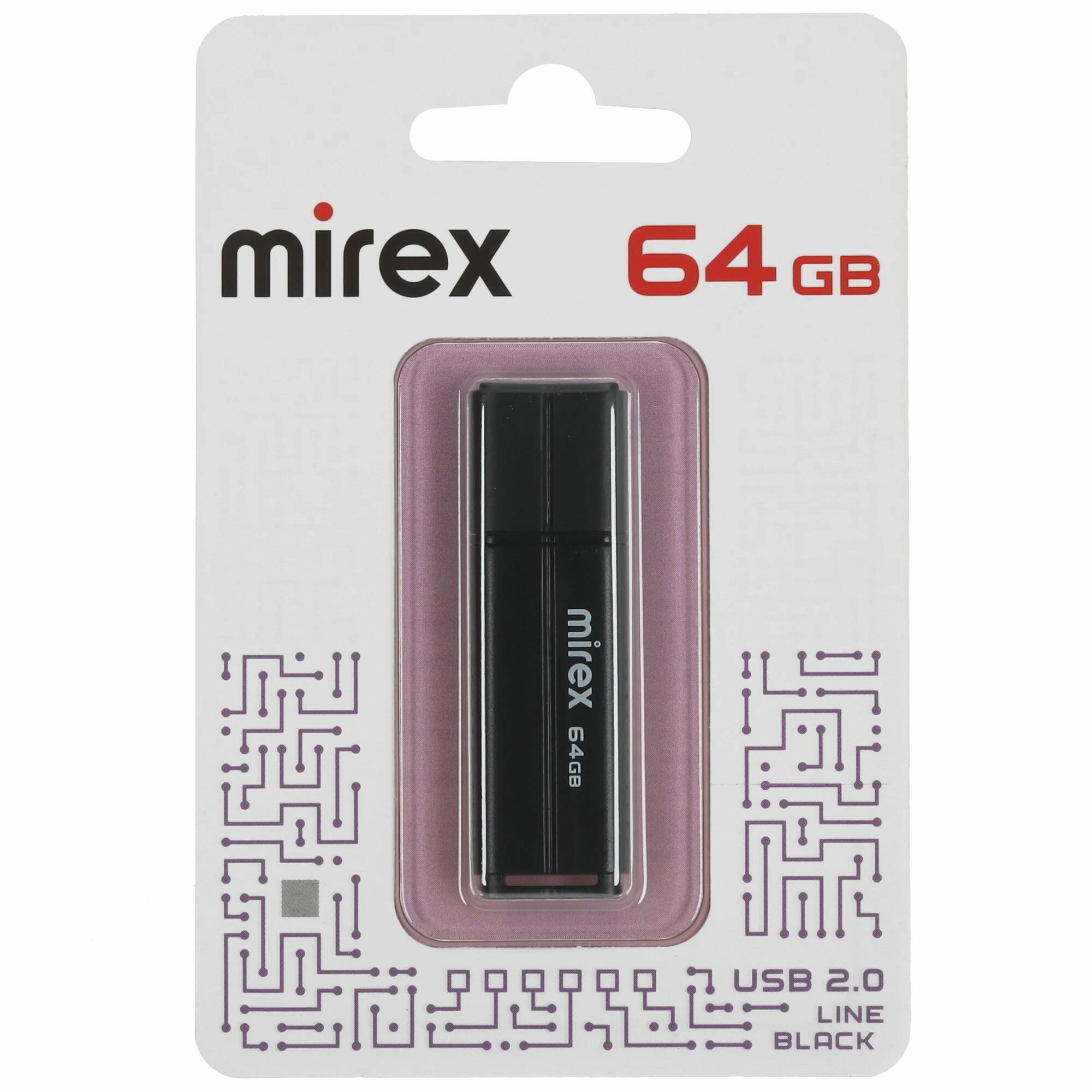 Память USB Flash 64 ГБ MIREX LINE (13600-FMULBK64) - USB2.0, USB Type-A