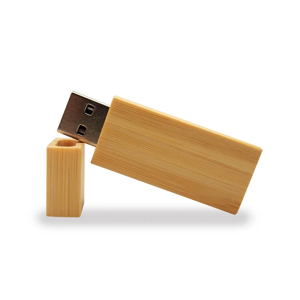 Деревянная флешка USB 2.0 4-64 ГБ fivestarsbuy 4 ГБ, White Banboo