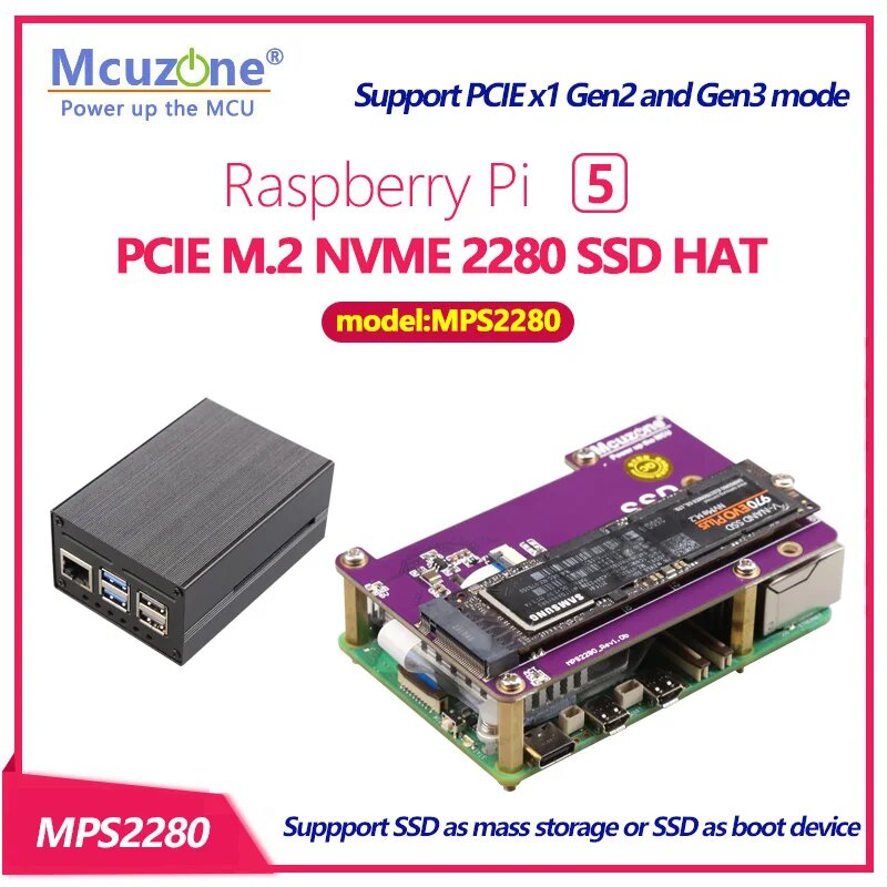 PCIe to NVMe SSD Board MPS2280, only board — фото 1
