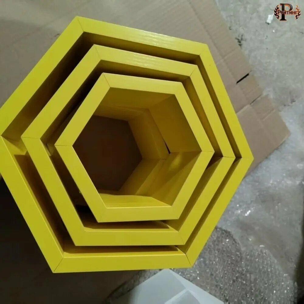 Полка интерьерная с крючками Настенная Прямая, 9х9х26 см, 1 шт.
