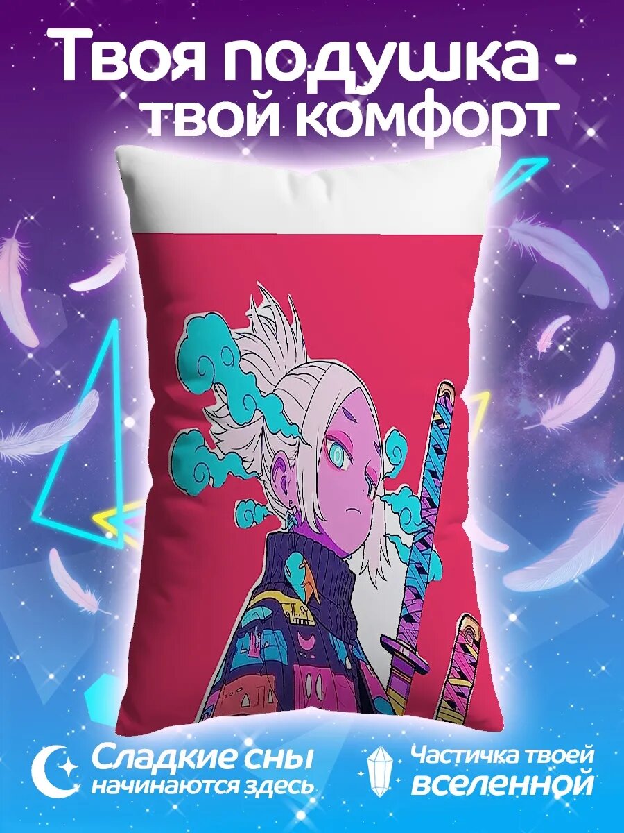 Подушка дакимакура Девушка с катанами