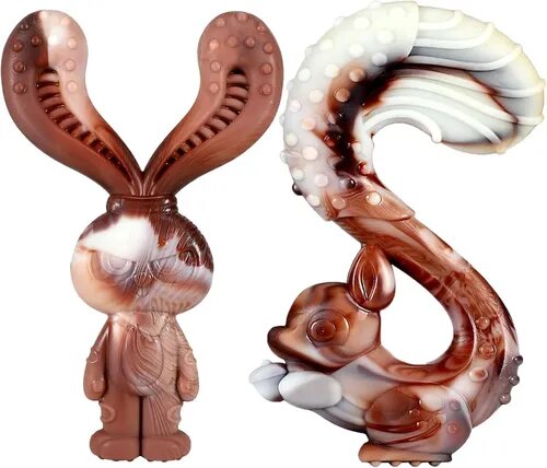 Прочные игрушки для собак крупных и средних пород, неуничтожимые, для агрессивного жевания, с безопасным наполнителем, Кролик+Белка