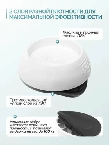 Антивибрационные подставки-4 шт, круглая, цвет- белый
