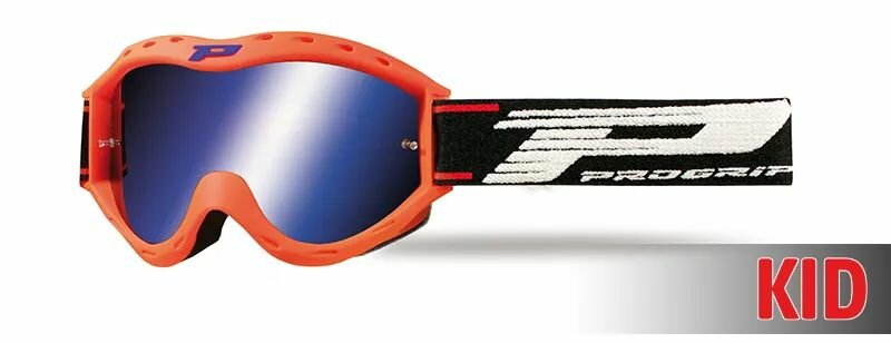 Очки подростковые PROGRIP Atzaki 3101 FL KID Orange fluo matt Dual mirror Blue Lens (3101-156-FL)