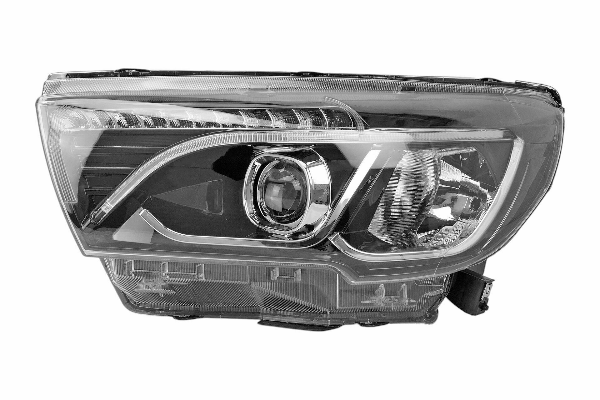 Фара передняя левая LED с линзой и ДХО HEMEN для Vesta 15- (HCH033)