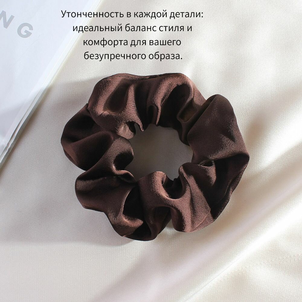 Средняя атласная резинка для волос: мягкая ткань, которая не тянет и не портит прическу