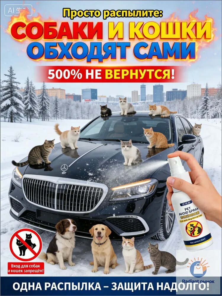 Средство для удаления кошачьих меток и запаха мочи на улице. Антигадин спрей для защиты забора, стен, сада от котов.