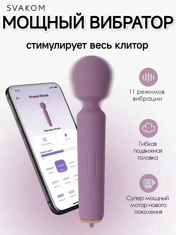 Мощный вибратор для клитора Svakom Emma Neo, стимулятор микрофон для женщин