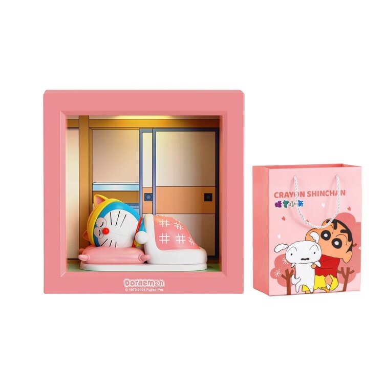 Фоторамка-ночник унисекс ROCK x Doraemon Baby Sleep Memorial Edition, Pink+Pink Shin-Chan Shopping Bag, 1426050255