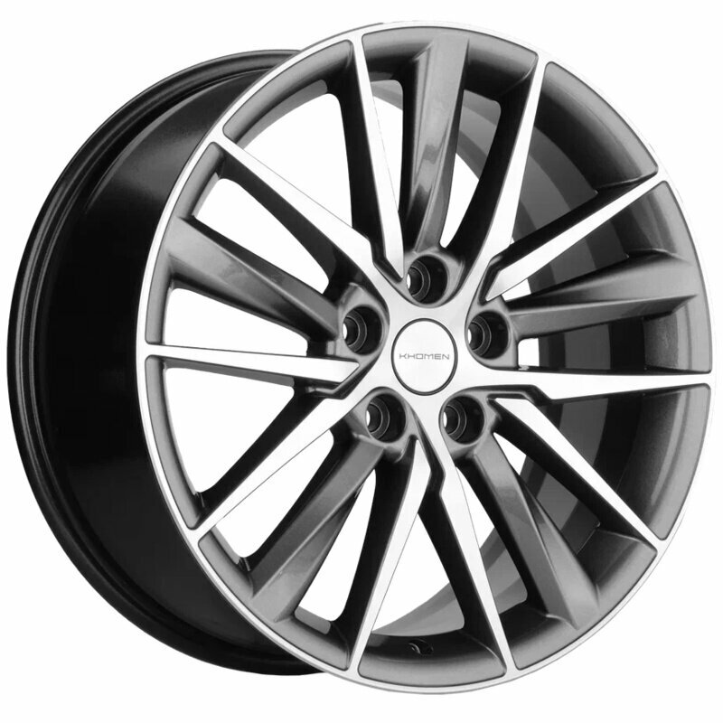 Литой колесный диск Khomen Wheels KHW1807 (Geely Coolray) 8x18/5x114,3 ET53 D54,1 Gray-FP