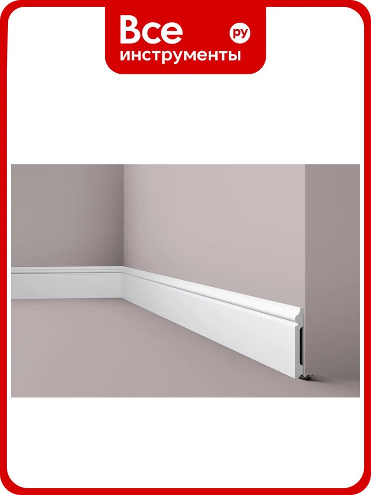 Плинтус напольный WALLSTYL (2000х120х15 мм; белый) NMC FL2