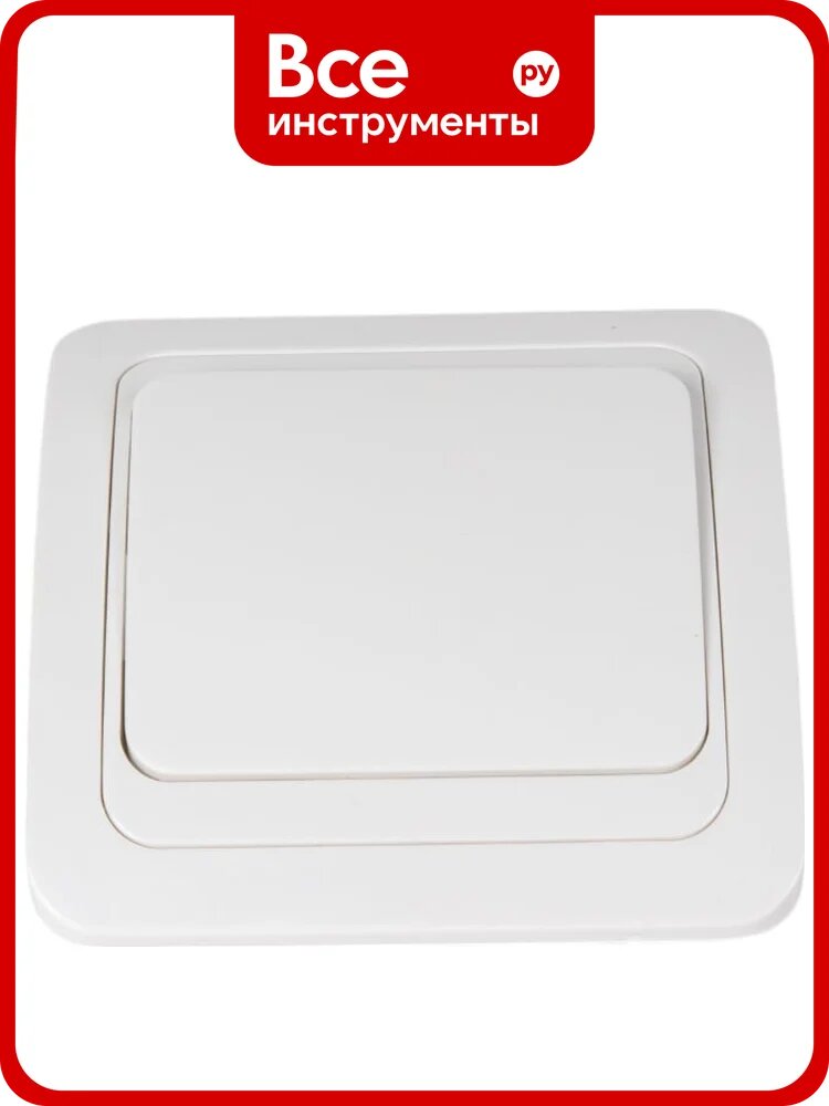 Выключатель Smartbuy 1-клавишный 10А белый, керамика Марс SBE-02w-10-SW1-0-c