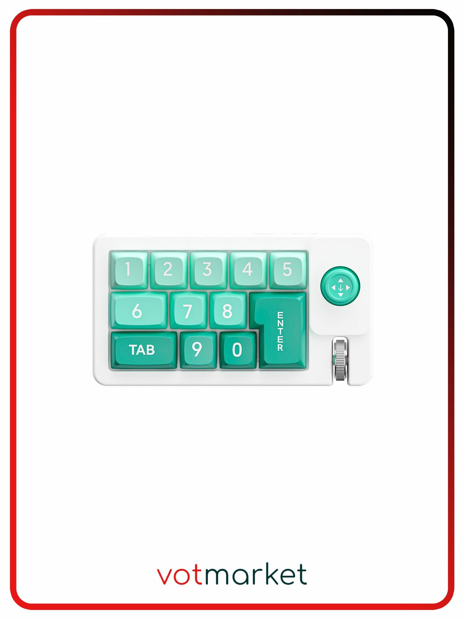 Игровая механическая программируемая клавиатура VOROTEX K13 Kailh Purple Switch, зелёный градиент