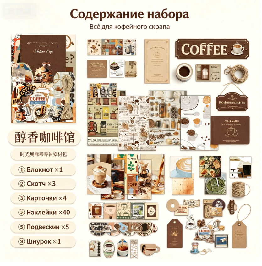 Декоративные наклейки в стиле ретро-коллажа Дневник ручной работы Набор материалов для украшения своими руками