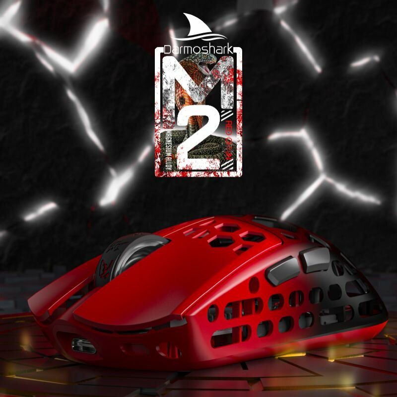 Игровая мышь Darmoshark M2 4K Red Chain, беспроводная