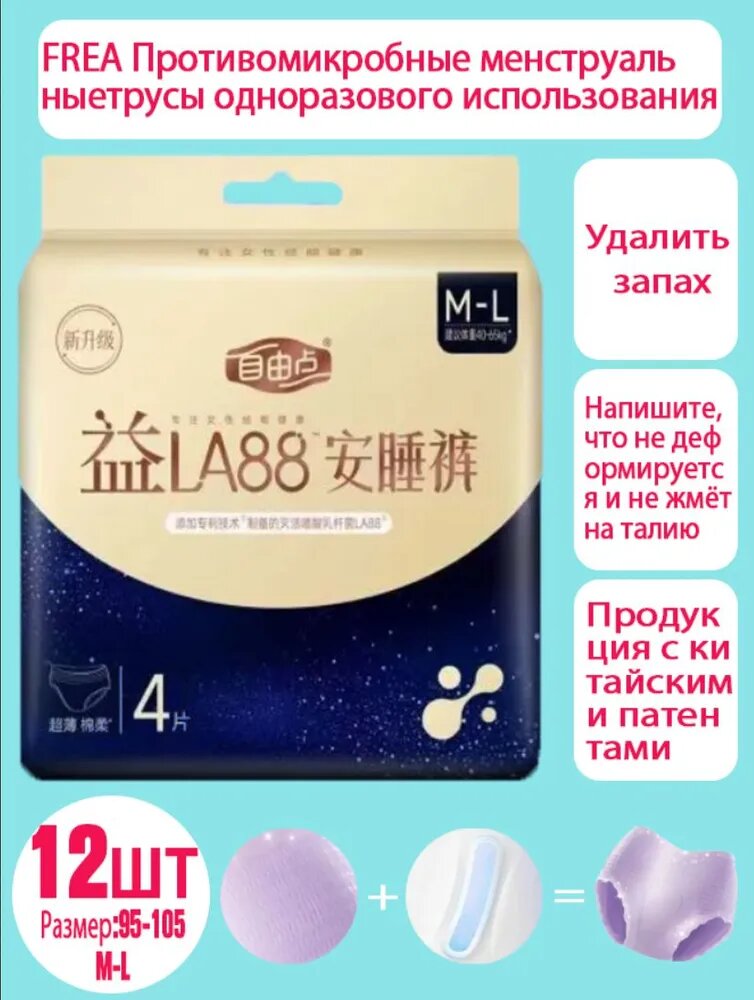 Трусы менструальные 12 шт