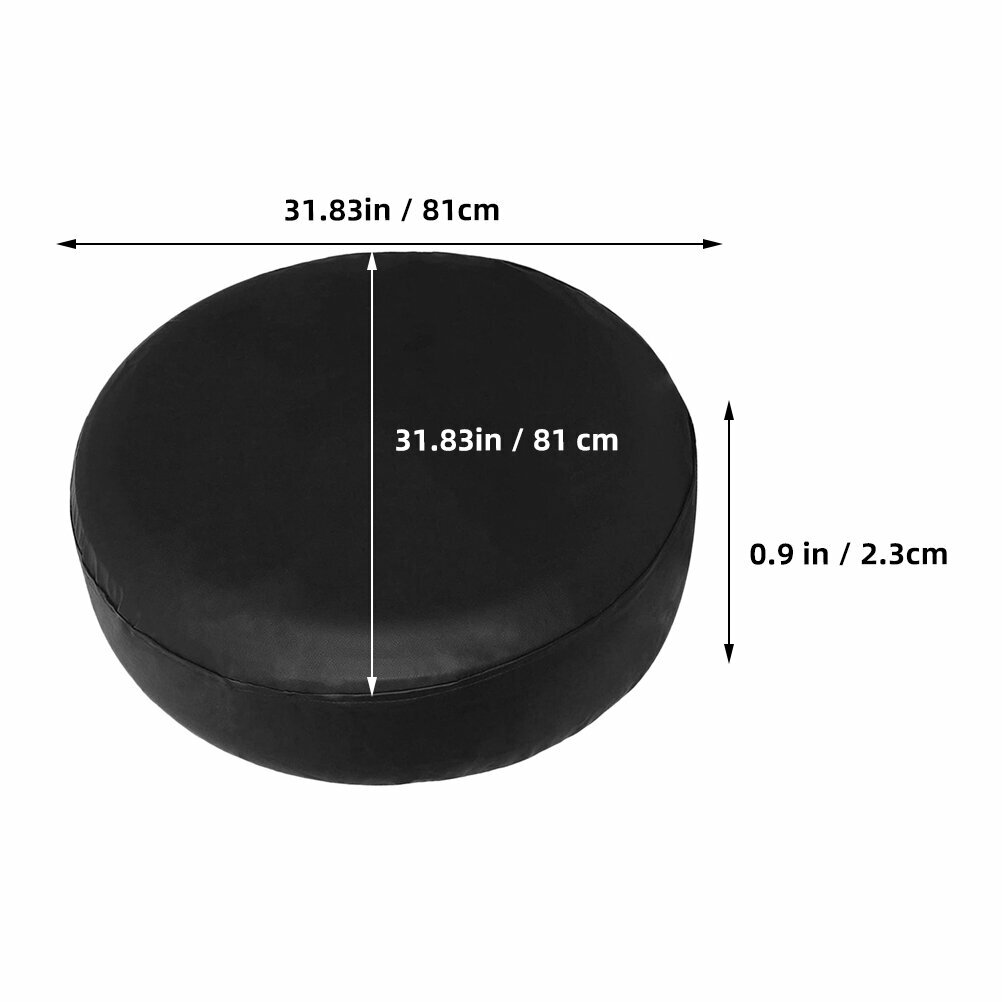Черный Чехол Для Дополнительного Колеса 17 Дюймов Размер 81.00X81.00X2.30Cm