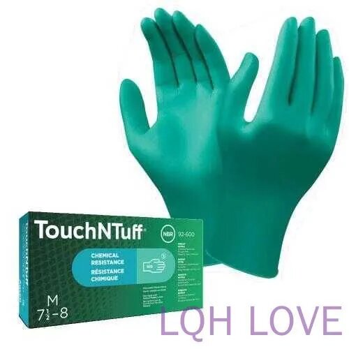 Ansell TouchNTuff 92-600, Одноразовые нитриловые перчатки химической защиты (100 шт./коробка)