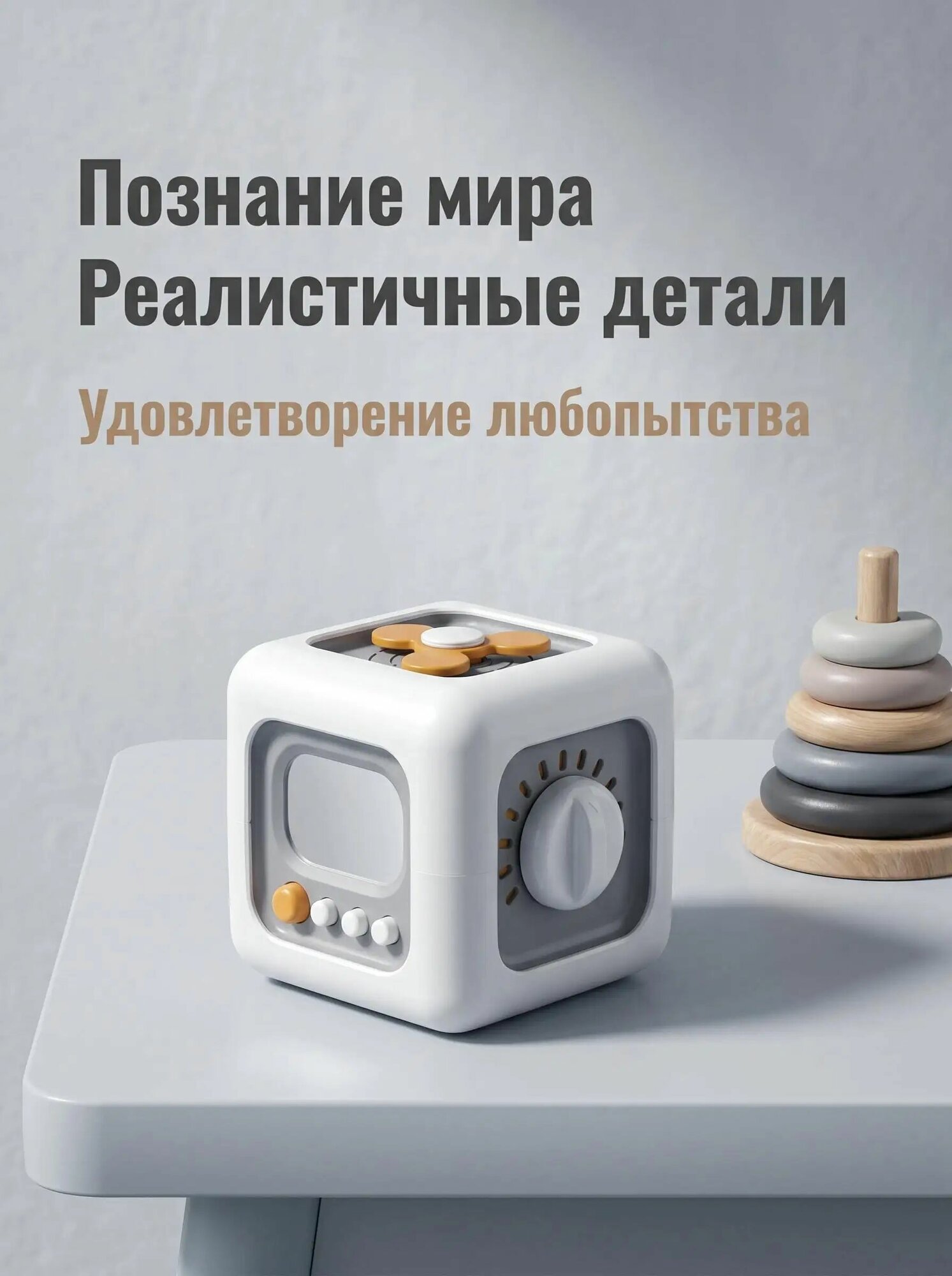 Многофункциональный развивающий кубик для младенцев, сенсорный шар монтессори для детей от 1 до 3 лет