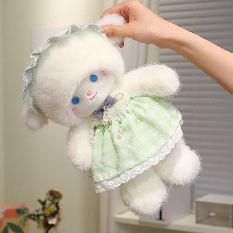 Plush toy sheep four paws, green, 30 cm