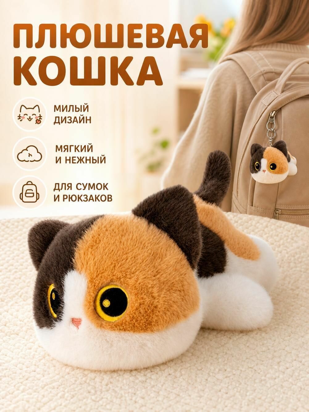Милая плюшевая кукла-котенок,30cm