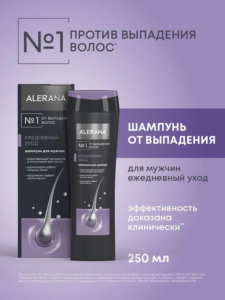 Алерана, шампунь для мужчин Ежедневный уход, 250 мл