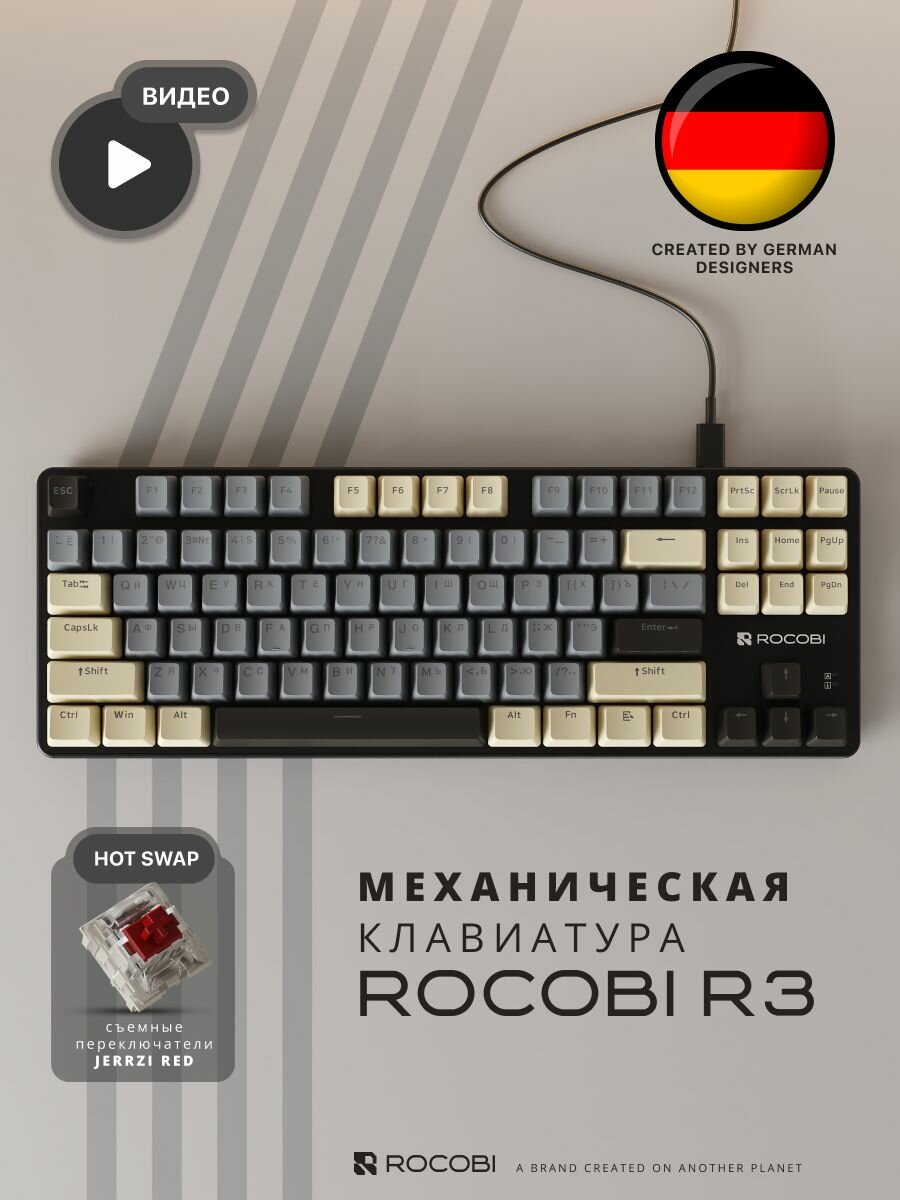 Механическая клавиатура с подсветкой ROCOBI R3