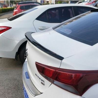 Лип спойлер на Хендай Солярис 2 черный глянец Спойлер задний для Hyundai Solaris