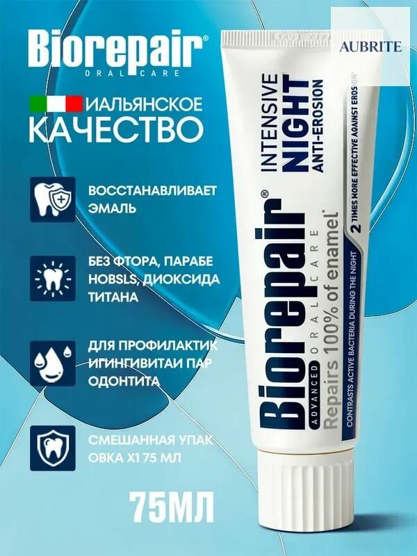 Зубная паста Intensive Night Repair ночной уход против эрозии эмали, 75 мл