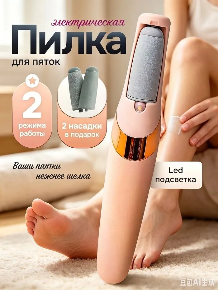 Машинка точить пятки. USB-зарядкой.2*Шлифовальная головка