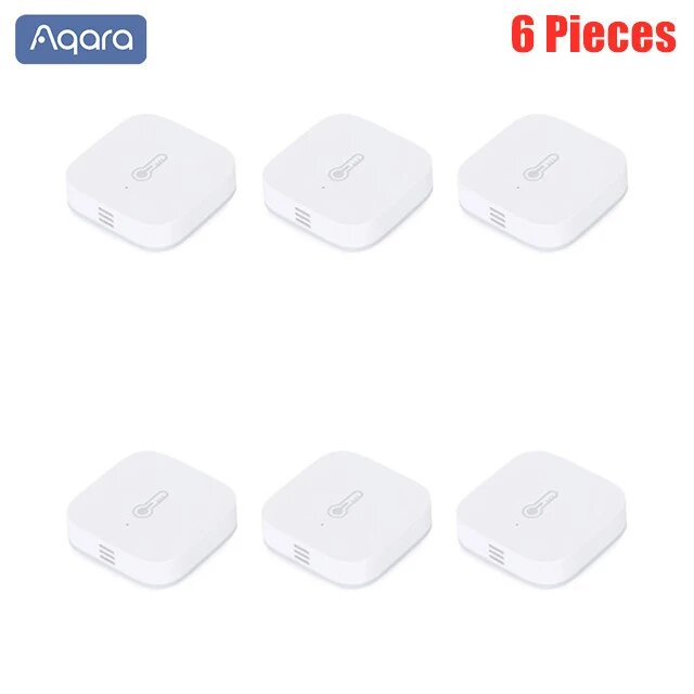 Датчик температуры Aqara Zigbee Умный датчик атмосферного давления, влажности и окружающей среды Беспроводной умный контроль для приложения Xiaomi Mi Home — Датчик Aqara 6 штук