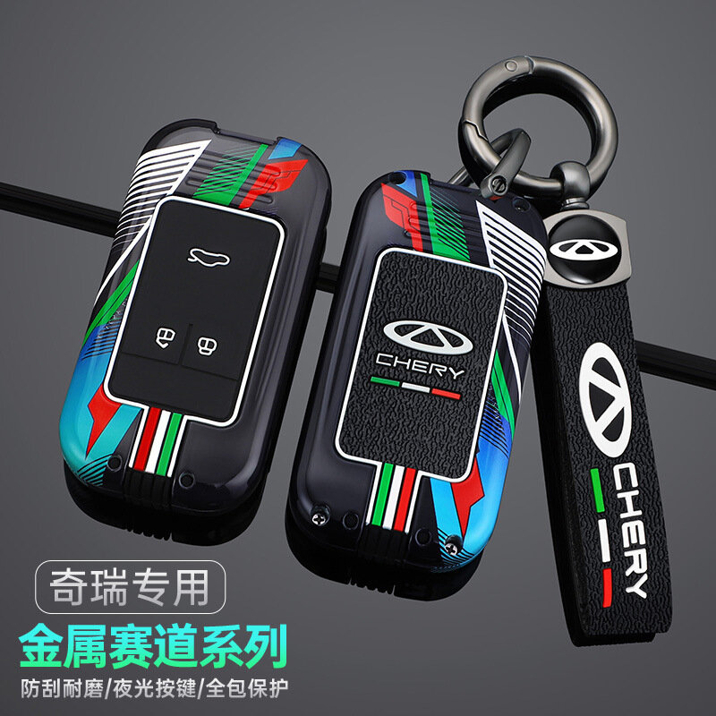 Автомобильный ключевой держатель для модели Chery C, спортивный стиль, черный одинарный корпус, прочная организация