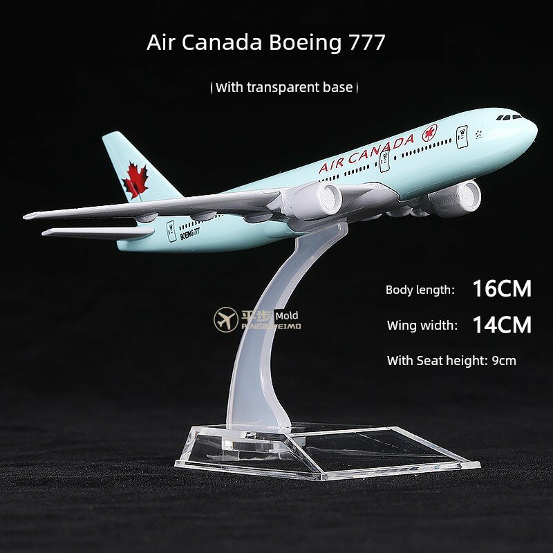 Модель самолета Боинг 777 авиакомпании Air Canada из сплава, премиум-авиационный подарок