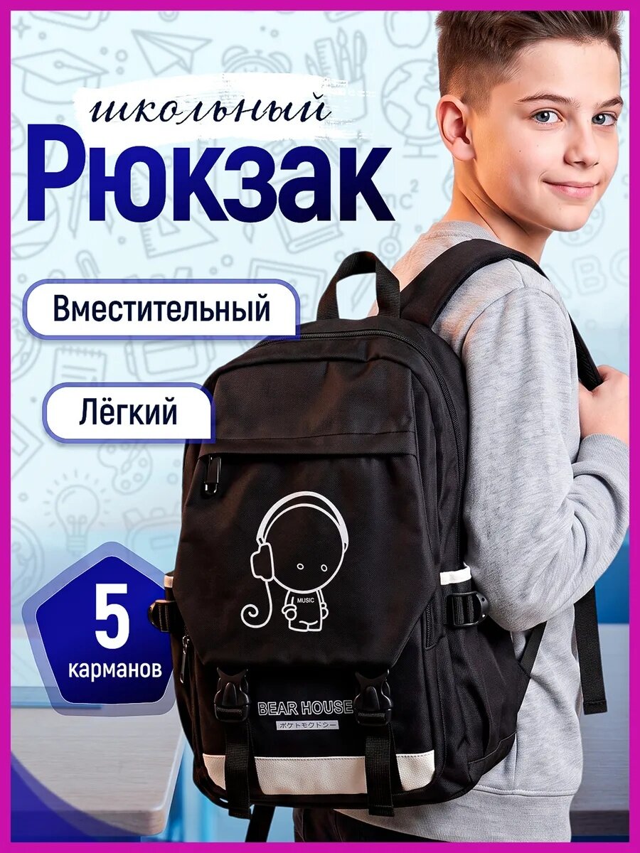 Рюкзак школьный для мальчика вместительный 1-4 класс большой