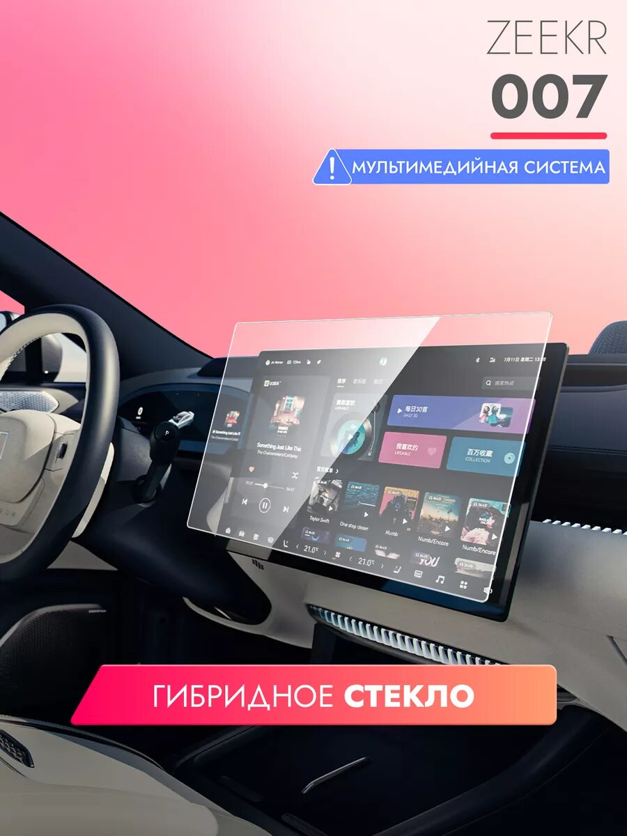 Защитное стекло на медиа панель Zeekr 007 авто