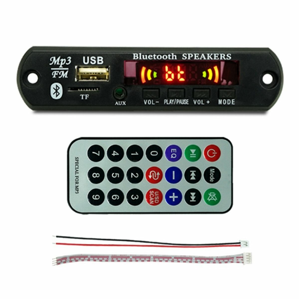 USB MP3 модуль Bluetooth 12 В WMA декодер доска аудио FM AUX TF радио для автомобиля удаленный музыкальный динамик