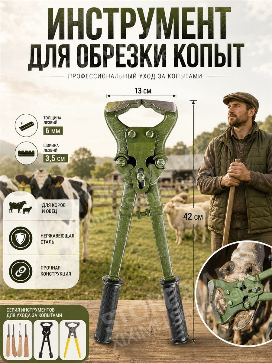 Инструменты для обработки копыт животных, прочная конструкция, используются для домашнего скота, сельскохозяйственное оборудование для обрезки копыт